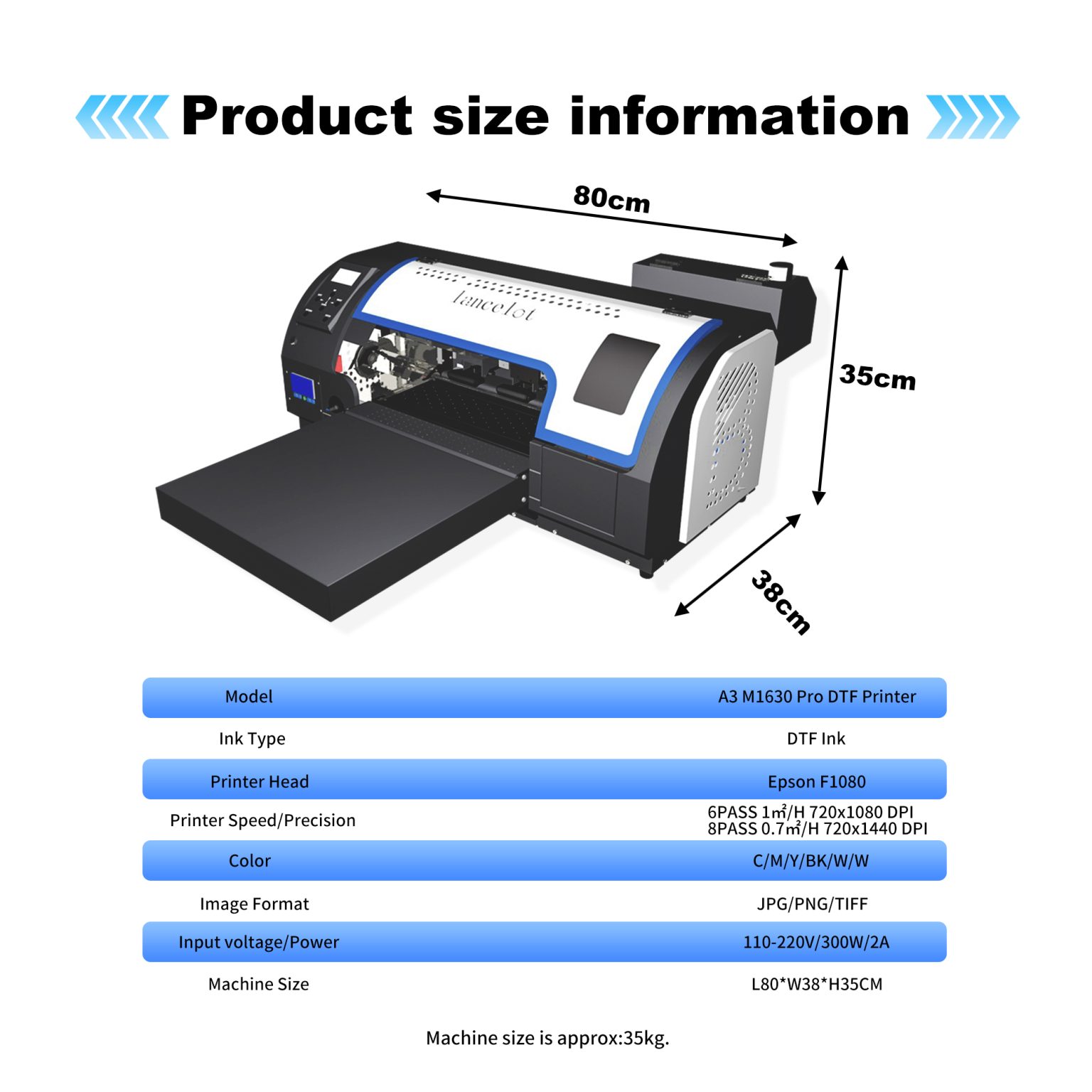 Lancelot Automatic Maintenance/Cleaning/Cutting M1630 PRO DTF Printer A3 DTF Printer Bundles ...
